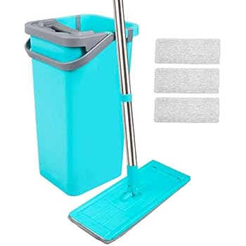 Smart Mop Compact - Balai à tête extra large et pivotante 360° + Seau à ...