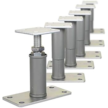 Set of 6 Column Base HV4330 Adjustable Post Anchors with Panel and ...