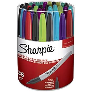 Sharpie Pennarelli Indelebili, Punta Fine, Confezione da 24, 80's Glam ...