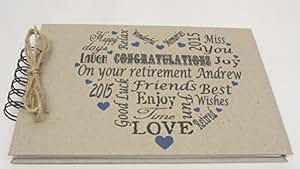 Personalised Retirement Leaving Scrapbook Gift Present Memory Book ...