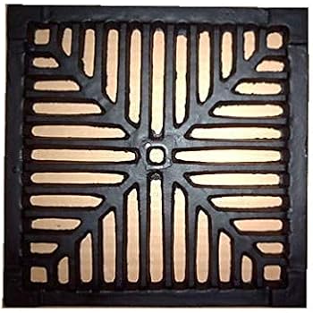 12" Inch Square Solid Metal Steel Gully Grid Heavy Duty Drain Cover ...