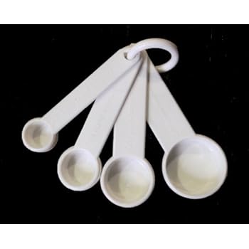 Plastic Measuring Spoon - Set of 4 - 2.5ml (Half Teaspoon), 5ml ...
