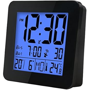 iCKER Funkwecker, Reisewecker, Wecker Digital Funkuhr mit ...