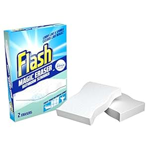 Flash Magic Eraser Bathroom Scrubber, 2 Erasers: Amazon.co.uk: Kitchen ...