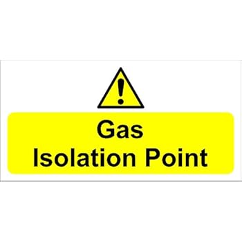 Gas Shut Off Valve Sign - Notice Warning Danger Sign (100 x 100 mm ...
