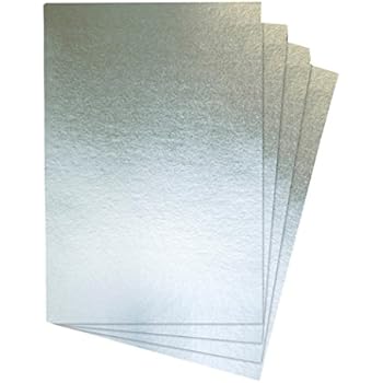 5 sheets of A5 silver mirror Board Card. PP65: Amazon.co.uk: Office ...