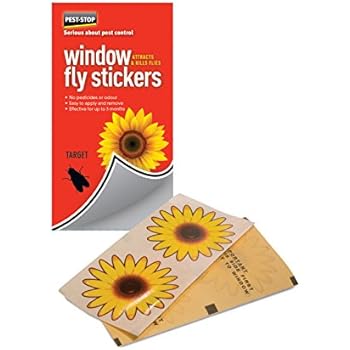 2 x Vapona Window Stickers Sunflower x 8 Insect Flies Wasp Pest ...