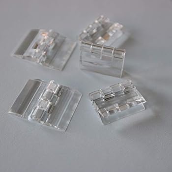 Pack of 5 Transparent Clear Plastic Acrylic 25mm Continuous Piano Hinge ...