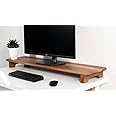 carpentray Wooden Computer Long Monitor Stand, Monitor Riser Desk Shelf ...