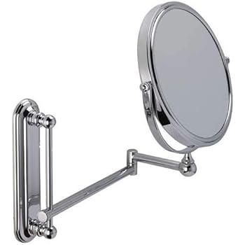 10x Magnification Wall Mounted Extendable Mirror in Chrome: Amazon.co ...