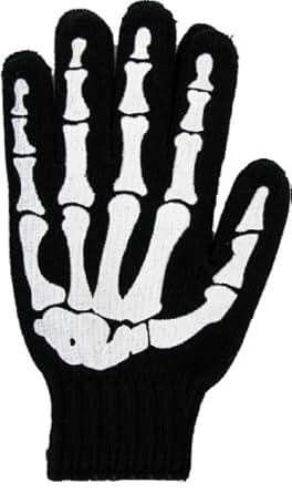 Skeleton Work Gloves (White on Black): Amazon.co.uk: Clothing