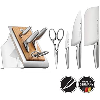 WMF Knife Block 5-Piece Grand Gourmet Performance Cut Double Serrated ...