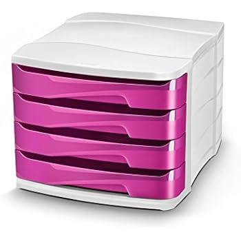 BLACK 4 DRAWER MINI PLASTIC STORAGE UNIT DESK TOP SMALL STORAGE OFFICE ...