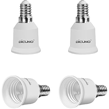 kwmobile E14 to E27 Converter (Pack of 4) - Lamp Socket Adapter Light ...