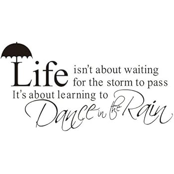 Life isnt about waiting for the storm to pass, its about learning to ...
