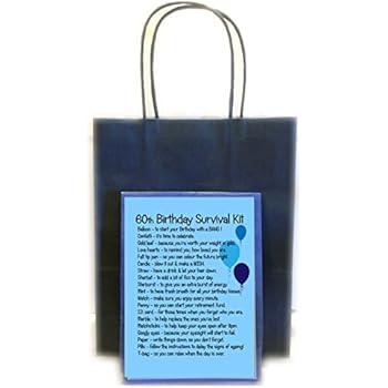 60TH BIRTHDAY SURVIVAL KIT GIFT BLUE: Amazon.co.uk: Office Products
