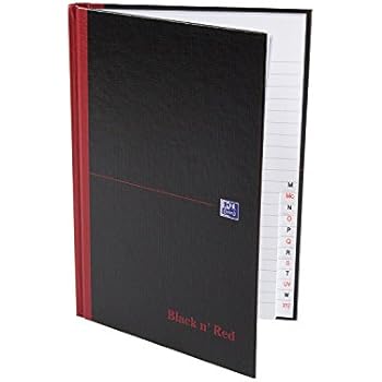 Black n Red Book Casebound 90gsm Ruled Indexed A-Z 192 Pages A5 Ref ...