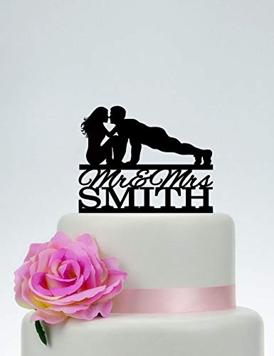 Buy Wedding Cake Topper,Fitness Cake Topper,Gym Training Cake Topper ...