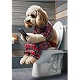 Parksmoonprints A4 Cockapoo On Toilet on Mobile Phone Print Funny ...