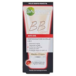 Garnier BB Cream Anti-Età Crema Viso di Pelle 5 in 1, 50 ml, Medio ...