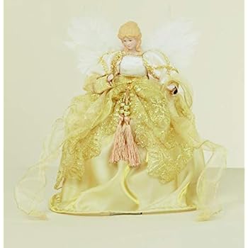 Silver & White 30cm Christmas Tree Top Fairy Angel House Decoration ...