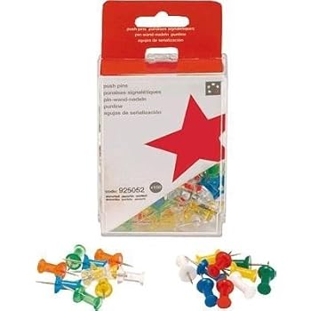 5 Star Push Pins Assorted Translucent [Pack 100]: Amazon.co.uk: Office ...