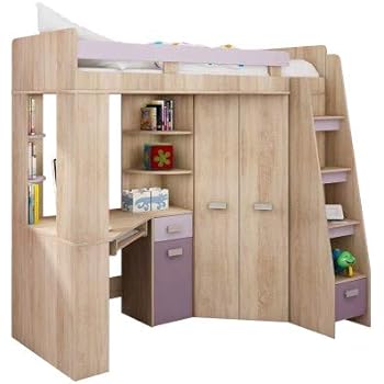 High Sleeper/Bunk Bed - ALL IN ONE Right or Left Hand-side Stairs ...