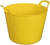 ORANGE 42L 42 Litre Large Flexi Tub Garden Flexible Colour Rubber ...