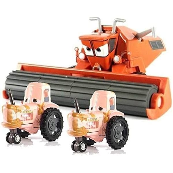Cars Lightning Mcqueen Mater Ranch Tractor Cow Harvester