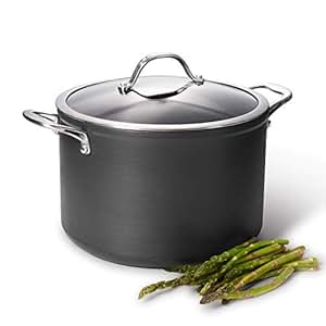 ProCook Professional Anodised Non-Stick Stock Pot with Lid / 24cm / 7 ...