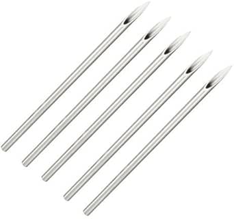 BodyJewelryOnline 5 Sterilized Body Piercing Needles in 14 Gauge, Body ...