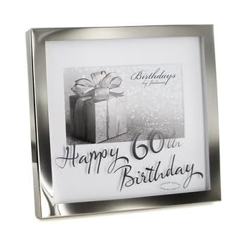Happy 60th Birthday 6 x 4 Photo Frame: Amazon.co.uk: Kitchen & Home