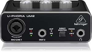 Behringer U-PHORIA UM2 2 x 2 Audio interfacce with USB 2.0: Amazon.in ...
