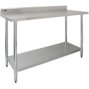 FIDOOVIVIA kitchen Catering Table Stainless Steel Double Deck Tables ...