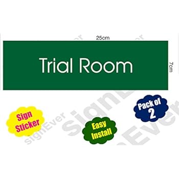 fingerz Changing Room Acrylic Vinyl Reflective Sticker Letters Sign ...