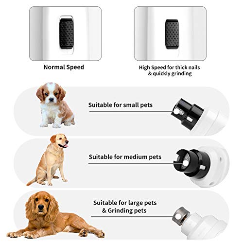 Professional Dog Nail Grinders, Electric Pet Nail File, Rechargeable ...