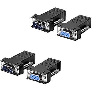 Convertitore/Adattatore Porta: RJ-45/RJ11 vga maschio a lan cat5 cat5e ...