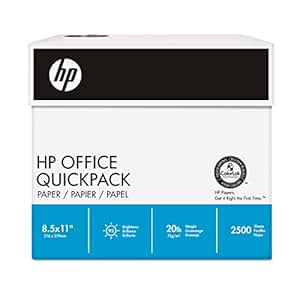 Hewlett Packard (HP) Office Paper Quickpack 2500 Sheets per Box No Wrap ...