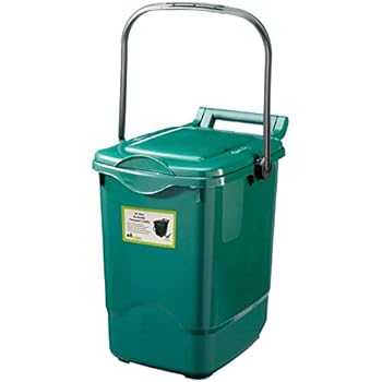 Large Compost Caddy - Green - for Food Waste Recycling (23 Litre) - 23L ...