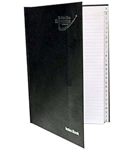A5 Hard Cover A-Z Index Notebook Ruled Book 200 Pages (A5 Black ...
