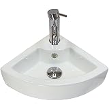 CARAVAN CAMPER SMALL CORNER BASIN / SINK - WHITE: Amazon.co.uk: Sports ...