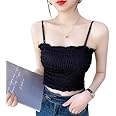 Buy Mistrend Women's & Girl's Slim Fit Padded Crush Tank-Tube Top ...