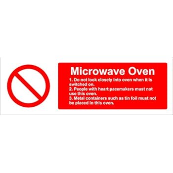 Caledonia Signs 25624H Microwave - Do's and Don'ts Sign, Self Adhesive ...