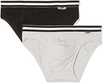 Dim Eco - Slip - Lot de 2 - Homme - Noir/Gris - FR : Medium (Taille ...