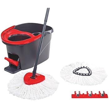 Vileda EasyWring and Clean Mop Complete Set with 2 Replacement Heads ...