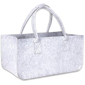 Filztasche schwarz Kaminholztasche Filzkorb Kaminholztasche ...