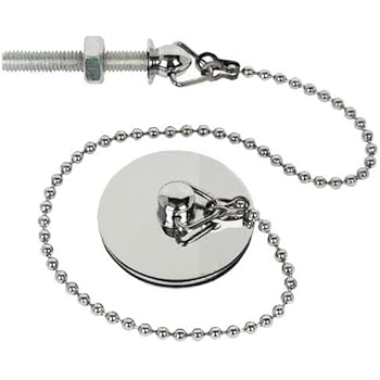 JAM2DAY Chrome Sink Plug And Long Chain for Sinks/Basins 1 1/2 Inch ...