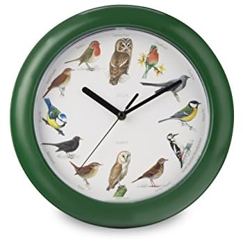 Novelty Bird Sounds Wall Clock - 12 Singing Birds: Amazon.co.uk ...