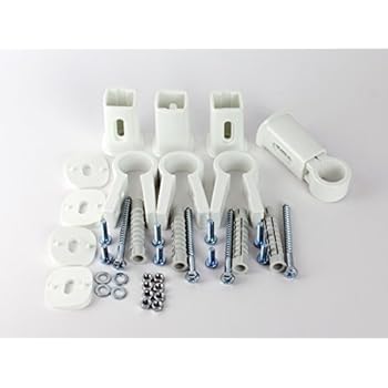 Brackets for Heated Towel Rail Radiators White Universal Curved or Flat ...