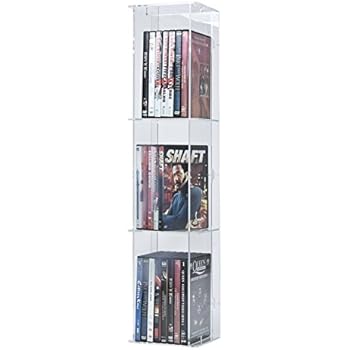 SORA Acrylic DVD Rack transparent back-panel: Amazon.co.uk: Kitchen & Home
